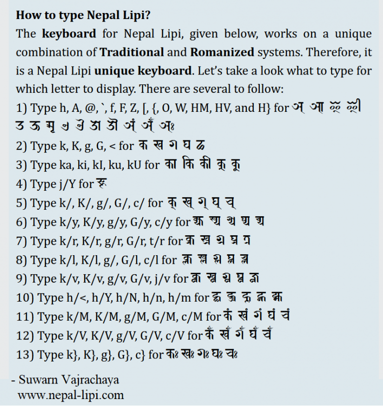 How to type Nepal-lipi on your devices. - Nepal Lipi